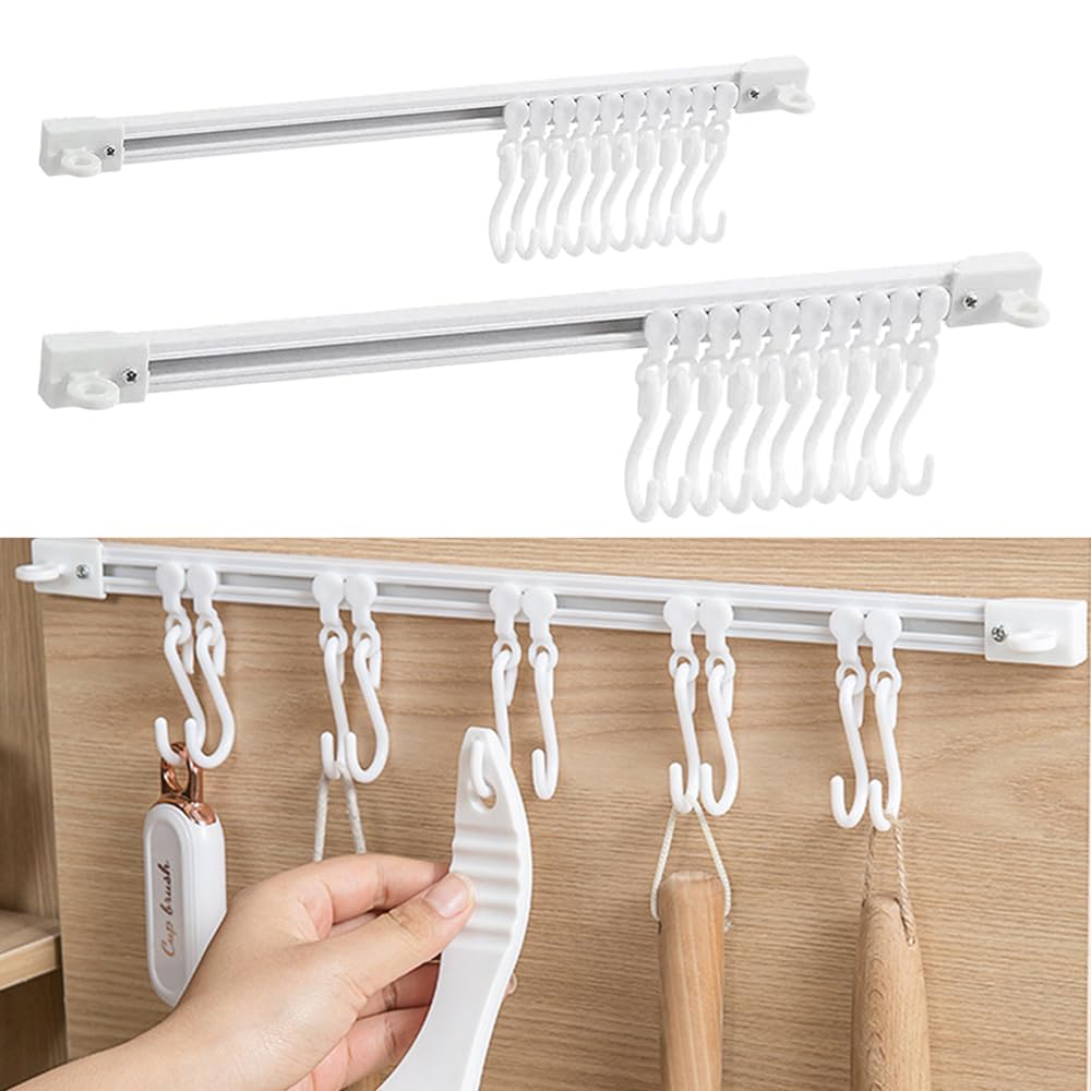 Amazon.com: OULIGET Utility Slide Rail Hook,Under Cabinet Kitchen No ...