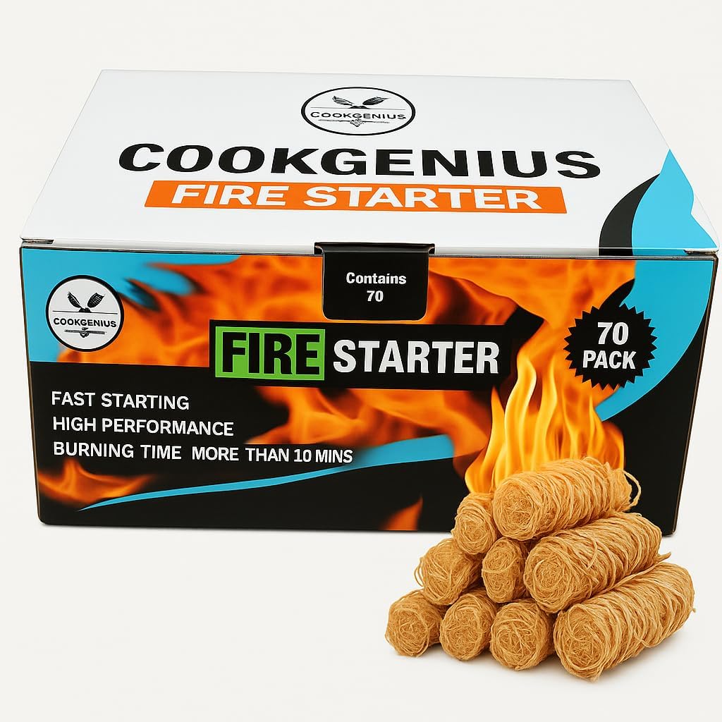 Amazon.com : Generic COOKGENIUS Fire Starter 70 Pcs Pack- Fire Igniters ...