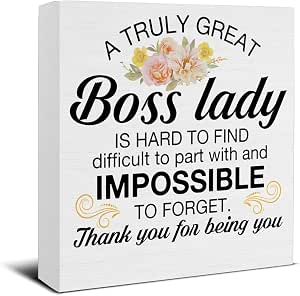 Amazon.com: Thank You Gifts for Boss Lady Desk Decor, Inspirational ...