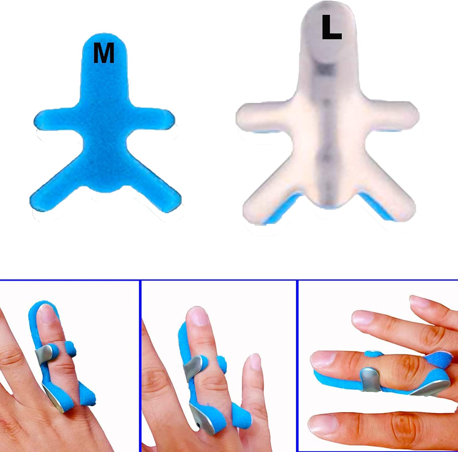 Amazon.com: 2 Size Trigger Finger Splint Frog Type Finger Brace, Finger ...