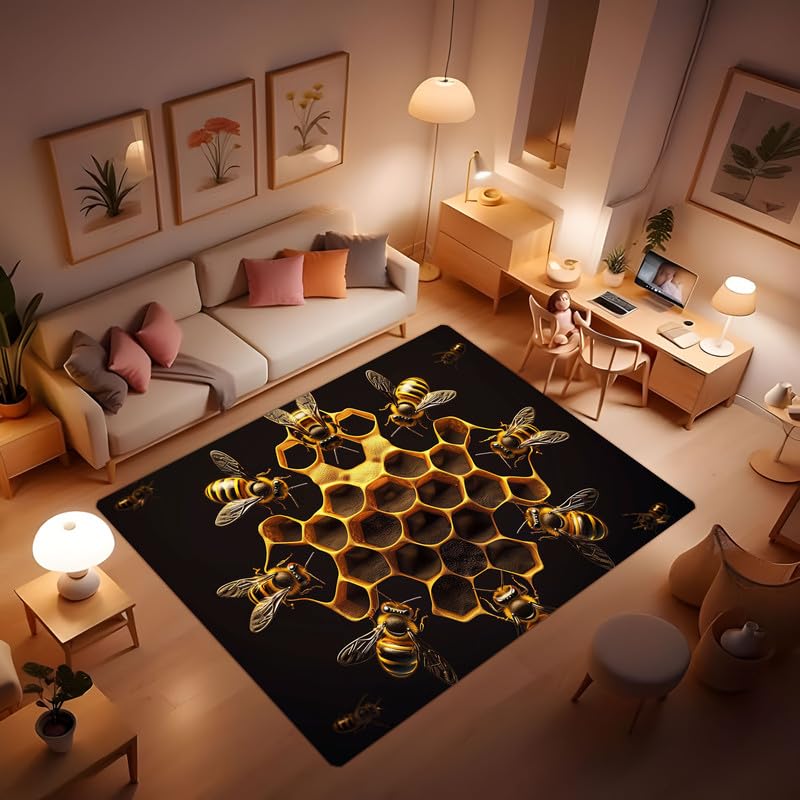 Amazon.com: Beehive and bee Home Decoration Carpet, Bees Store ...