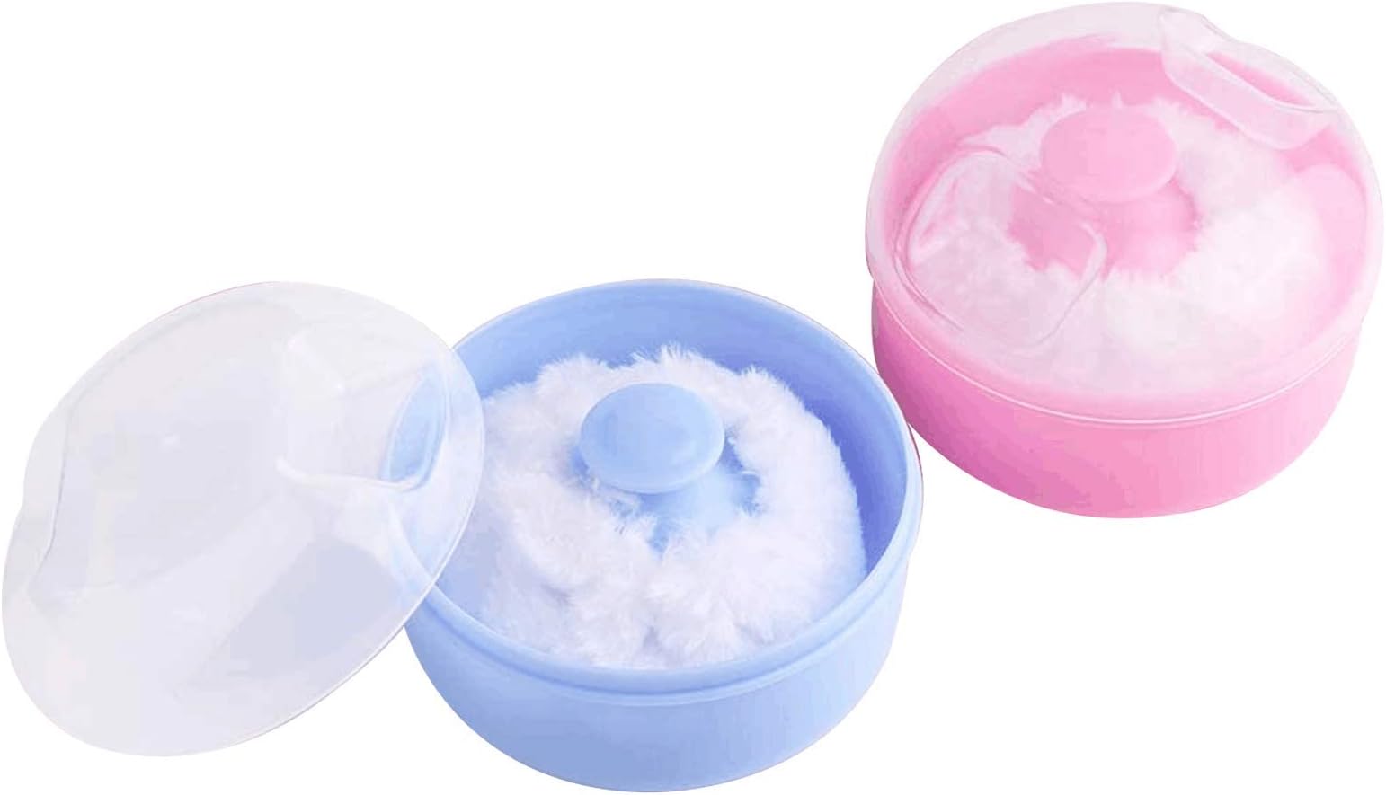Amazon.com: 2pcs-Baby Body Cosmetic Powder Puff Kit Sponge Box Case ...