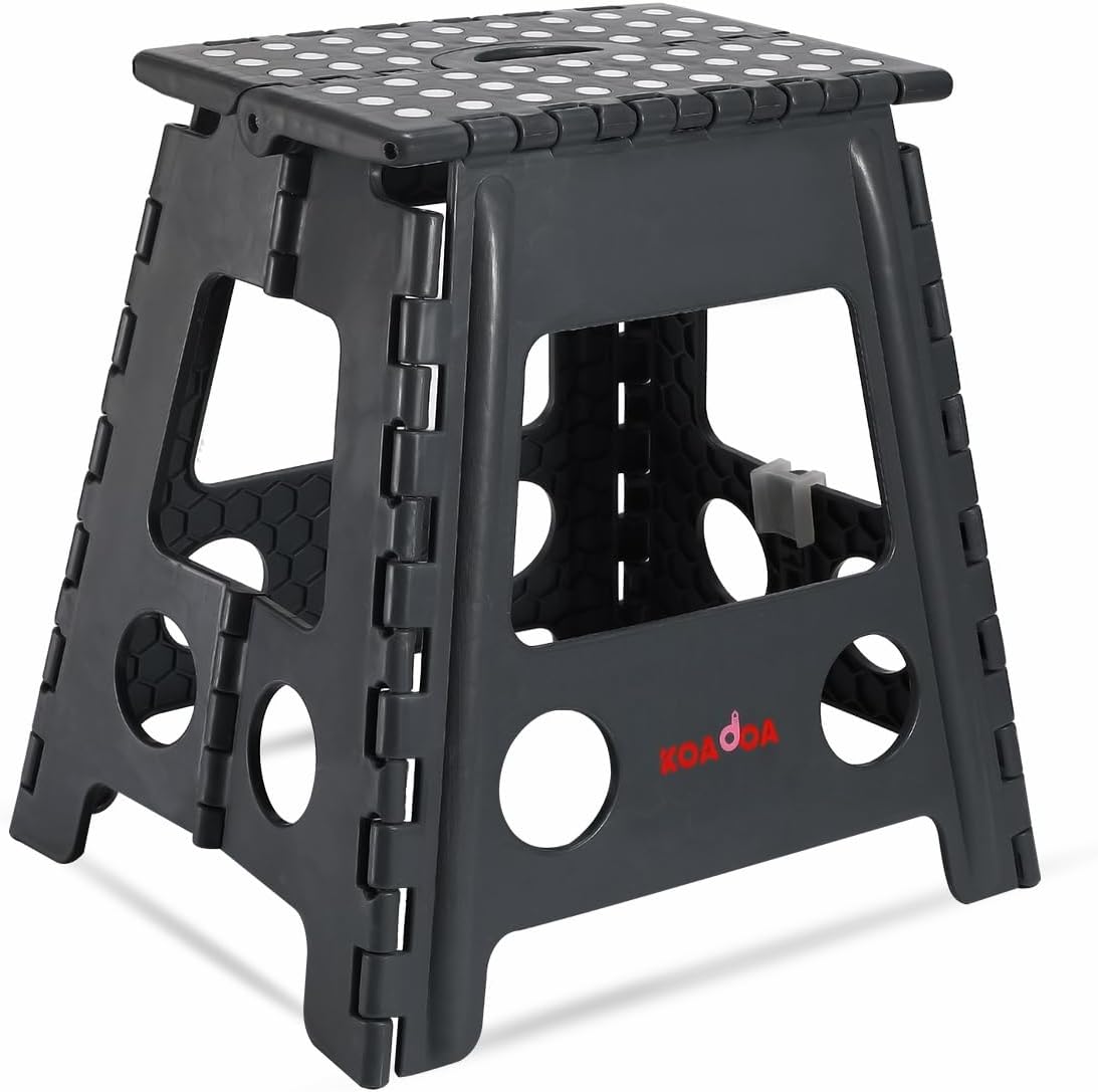 Amazon.de: HOUSE DAY 46cm Tritthocker Klappbar - Schwarz Faltbarer ...