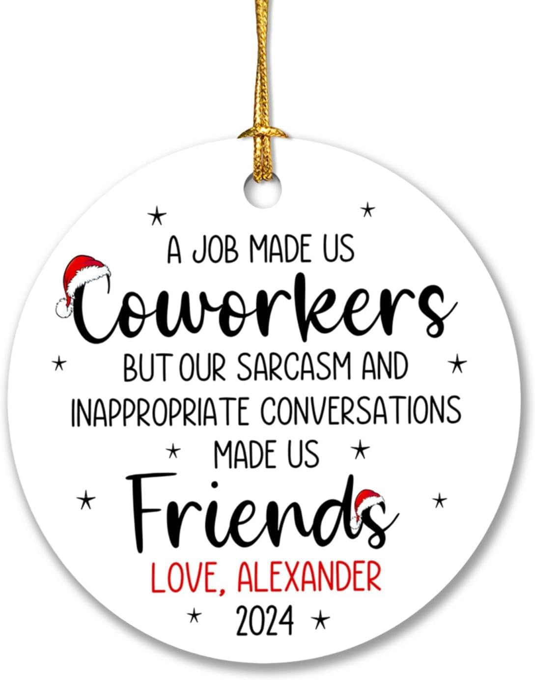 Amazon.com: Personalized Coworker Ornaments for Work Bestie ...