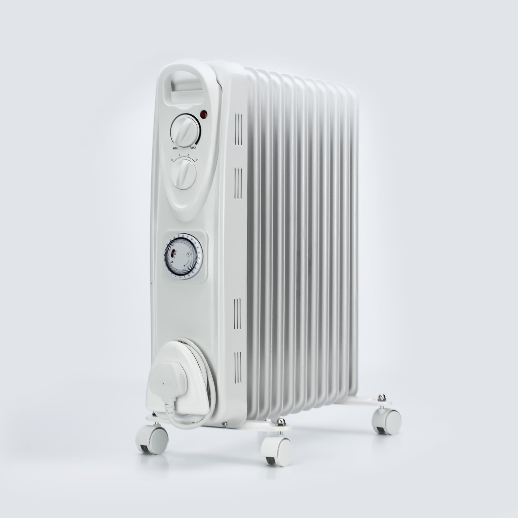 Daewoo 11 Fin 2500W Portable Oil Filled Radiator Heater with Thermostat ...