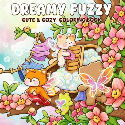 Dreamy Fuzzy: A Cute & Cozy Coloring Book for Adults and Teens ...