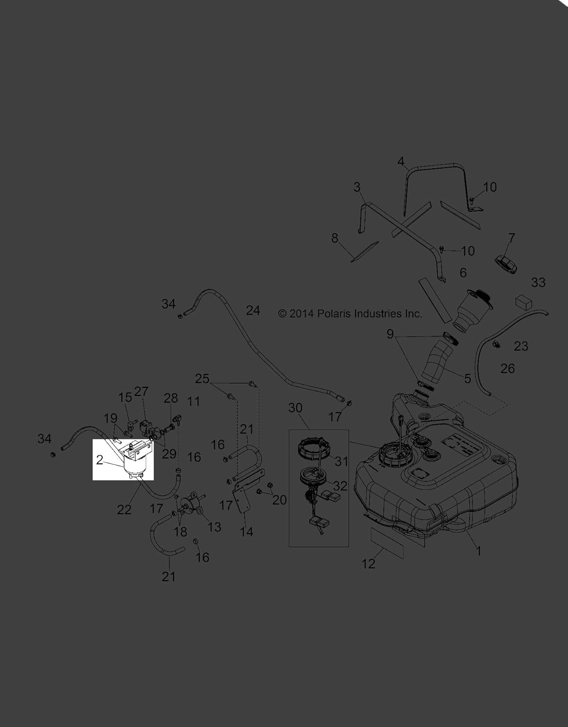 Amazon.com: Polaris 2011-2019 Ranger Military Filter Fuel/Water ...