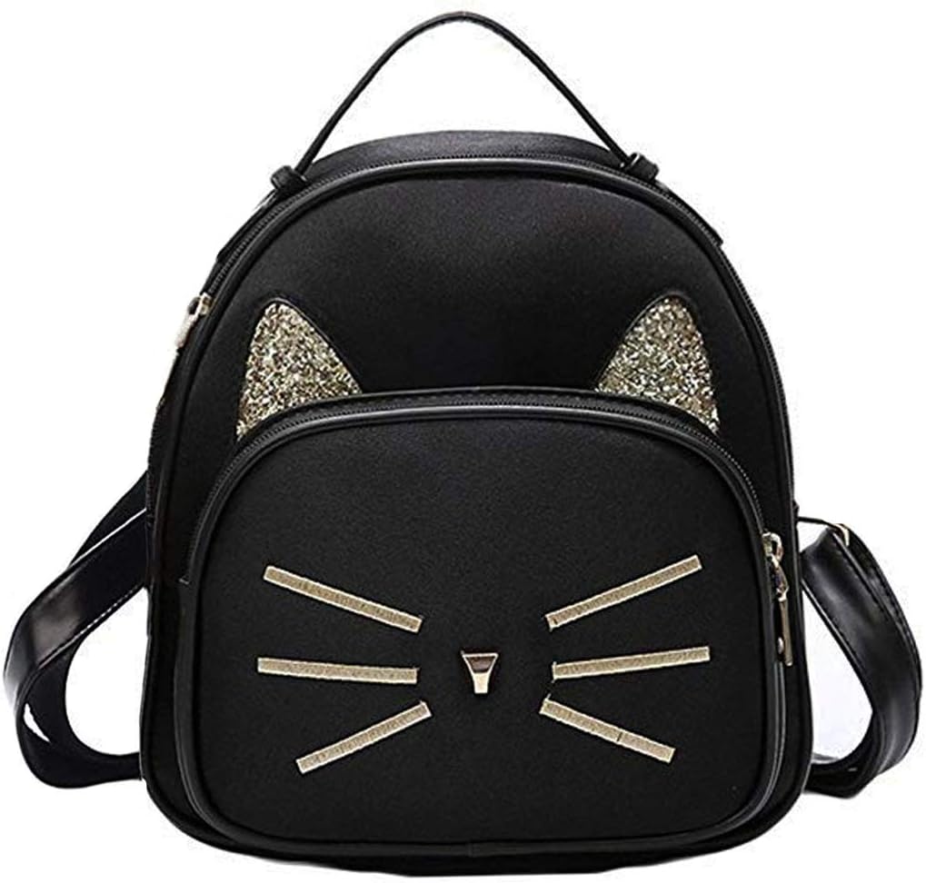 Amazon.com | XMRSOY Teen Girls Cute Cat Mini Backpack Velvet Daypack ...