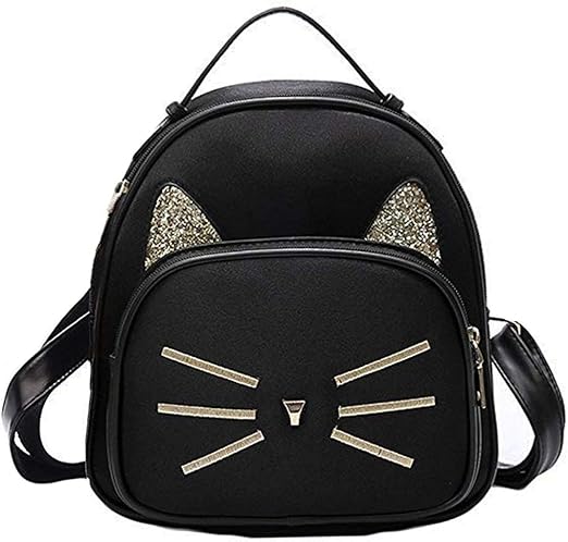 Amazon.com | XMRSOY Teen Girls Cute Cat Mini Backpack Velvet Daypack ...