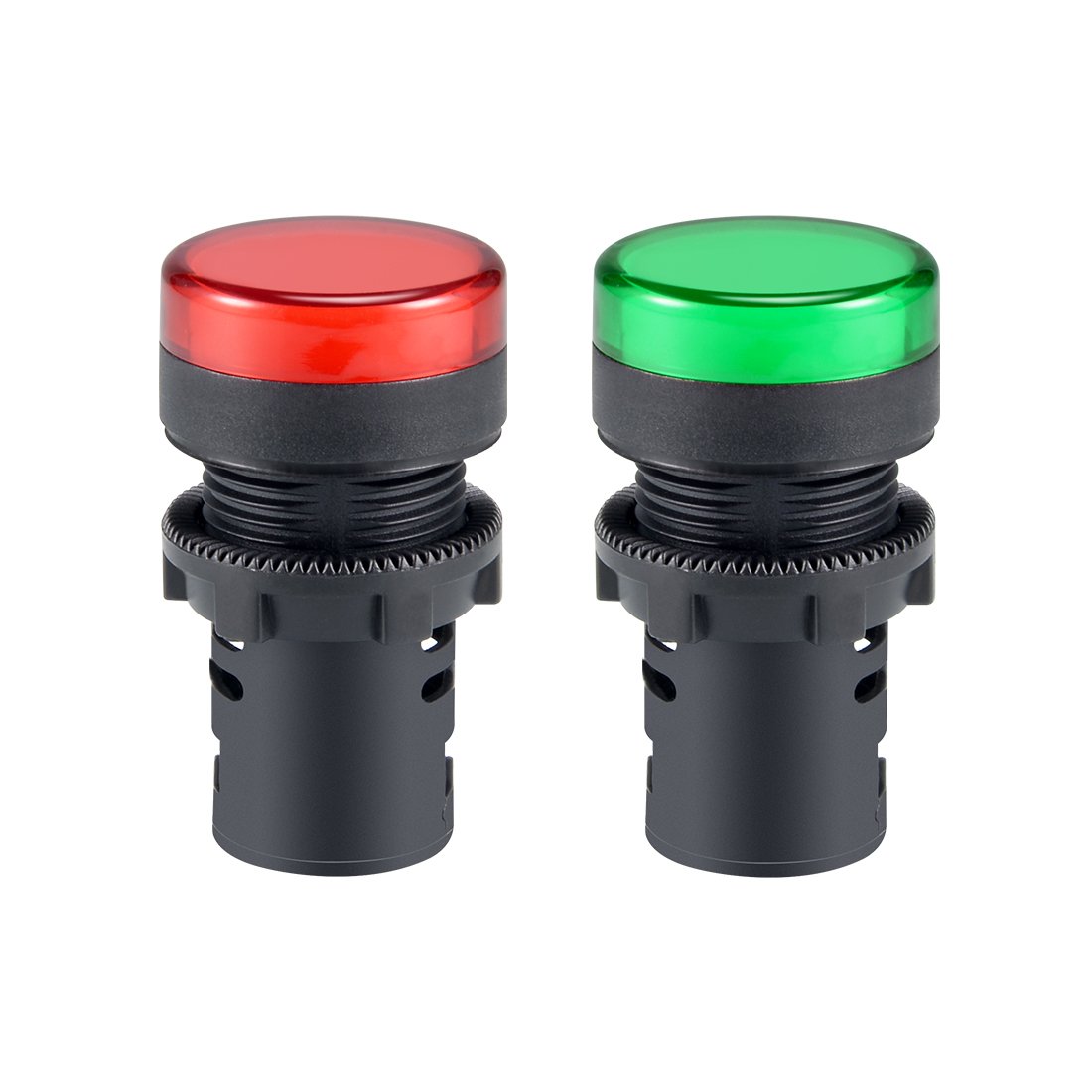 Amazon.com: uxcell 2Pcs Red Green Indicator Light AC 380V, 22mm Panel ...