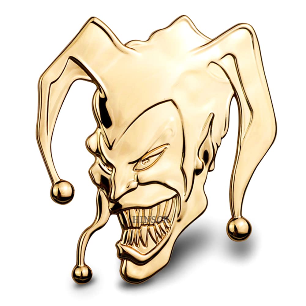 Snapklik.com : HINSCR Joker Car Decal 3D Metal Clown Emblem Auto Decal ...