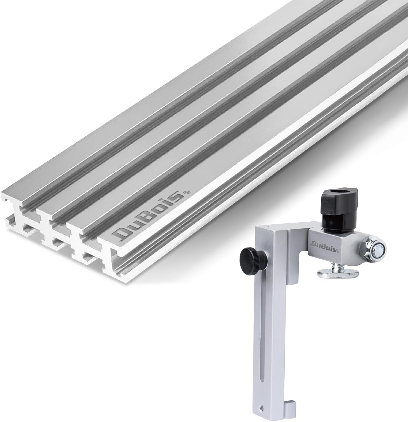 DuBois 3 x 36” Multi T-Slot Track & Adjustable Flip Stop 1" to 3-1/2 ...