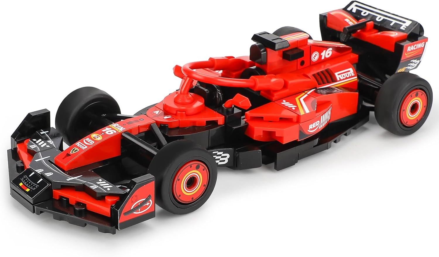 Crimson Racer V22 F1 Style Toy Building Set, Compatible with Small Lego ...