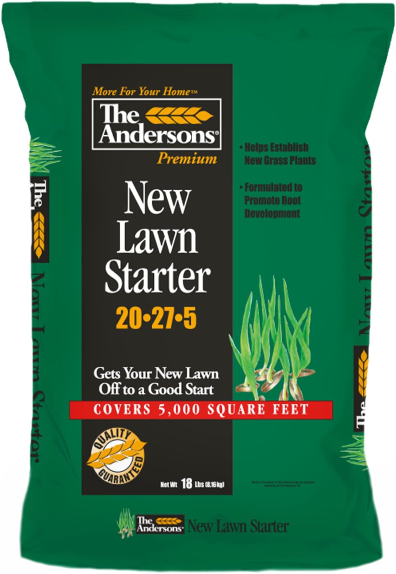 Amazon.com : The Andersons 18-24-12 Starter Turf Fertilizer, 50lb Bag ...
