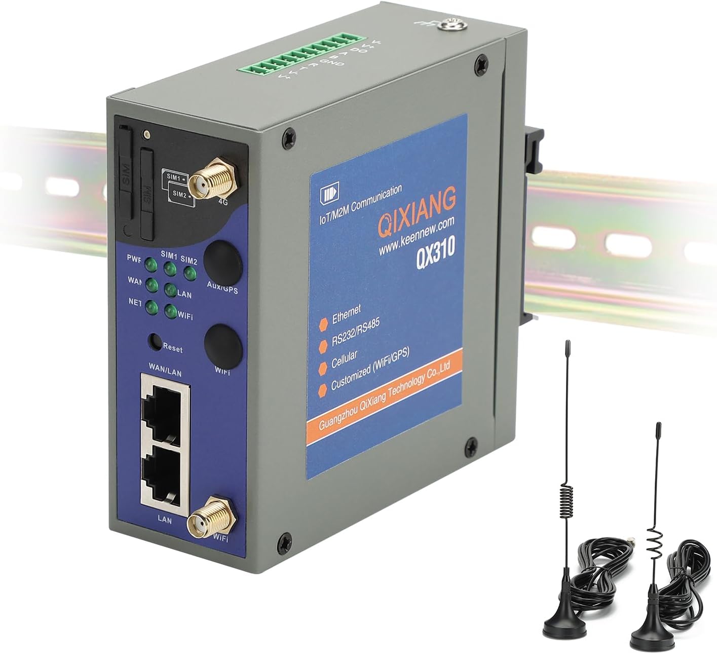 Amazon.com: QX310-NW2 Industrial 4G LTE WiFi Router With DIN Rail ...