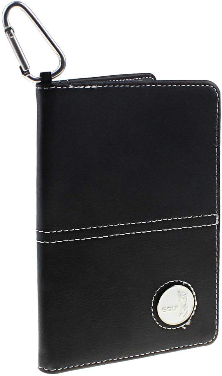 CRESTGOLF Golf Scorecard Holder and Yardage Book Cover PU Leather Golf ...