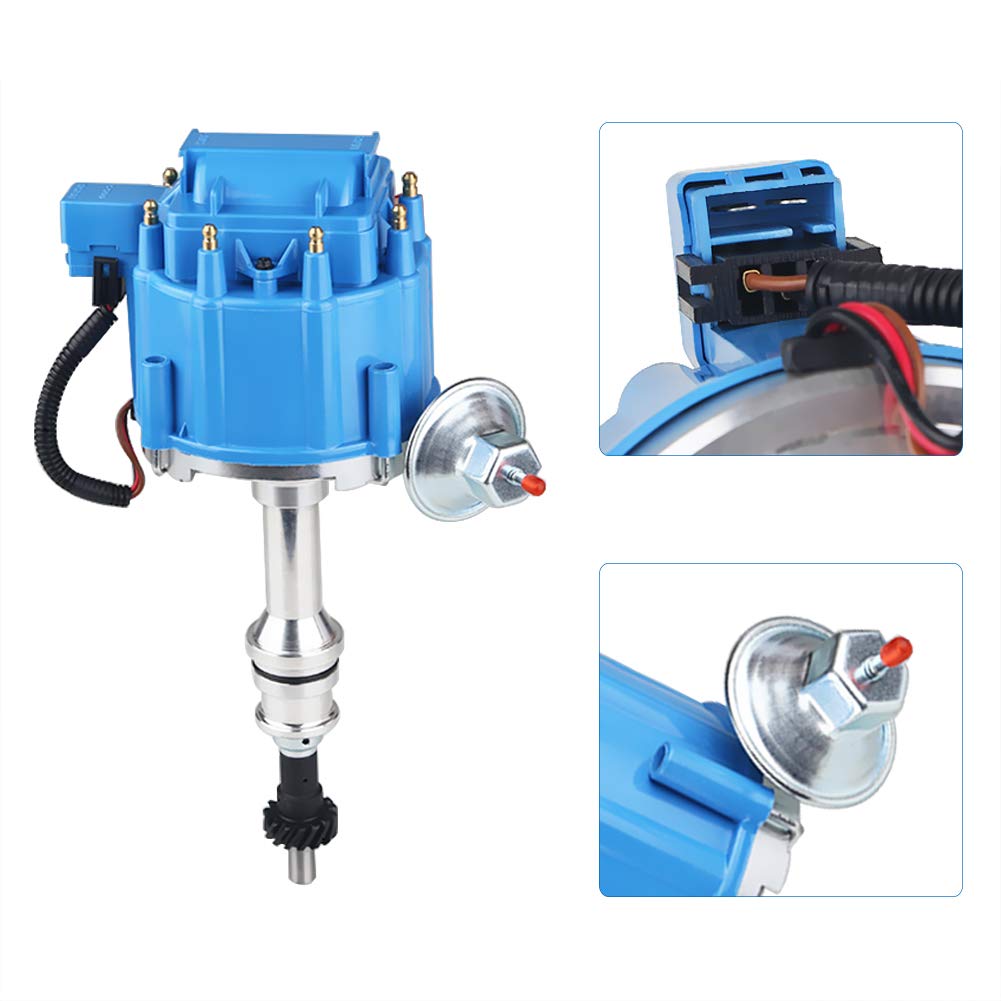 MAS HEI Distributor For Small Block Ford 351W Windsor - 65K Coil 7500 ...