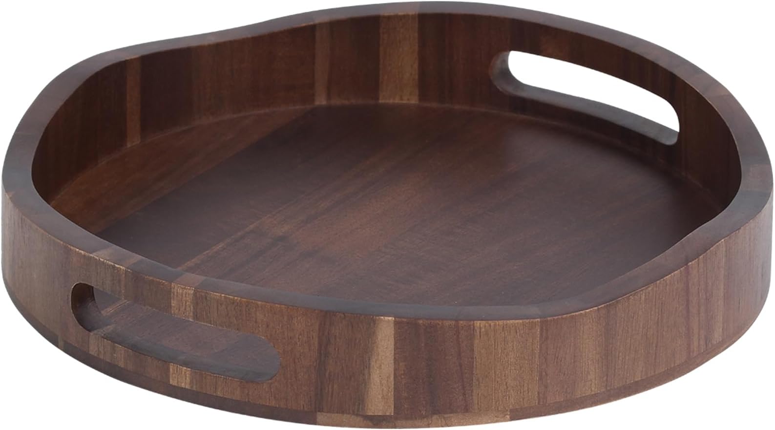 Amazon.com | MyGift 12 Inch Acacia Wood Rustic Serving Tray, Decorative Octagon Shaped Coffee ...