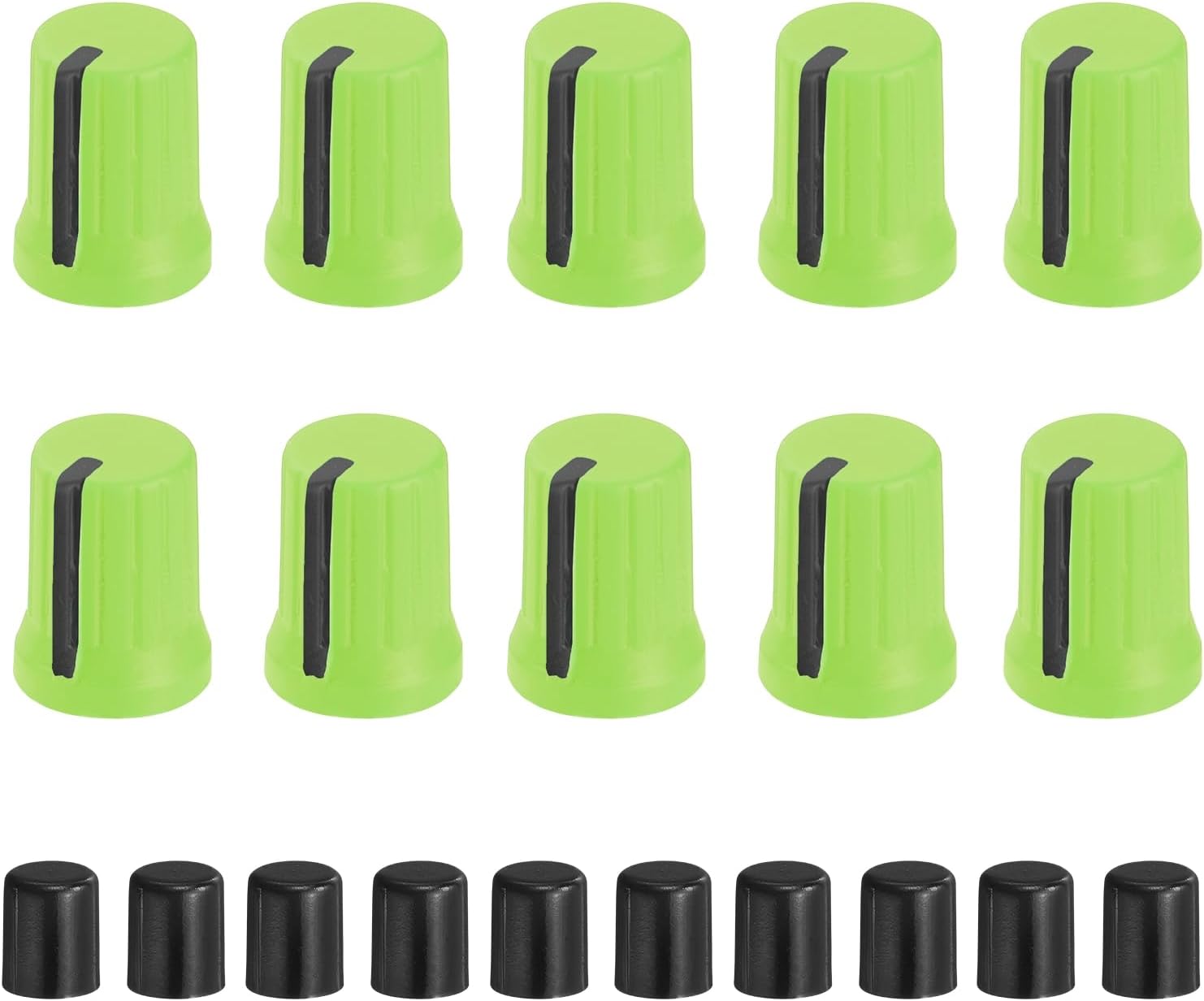 Amazon.com: MECCANIXITY 10pcs 6mm Potentiometer D-Shaft Knob Rubber 180 ...