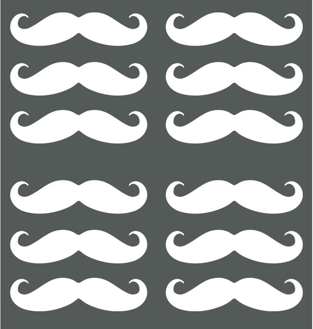 Amazon.com: Yadda-Yadda Design Co. Mustache 12-Pack - Vinyl Decal ...