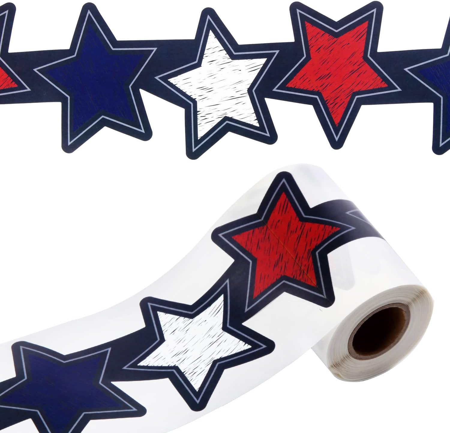 Amazon.com: 4th of July Scalloped Bulletin Board Stickers Border Stars ...