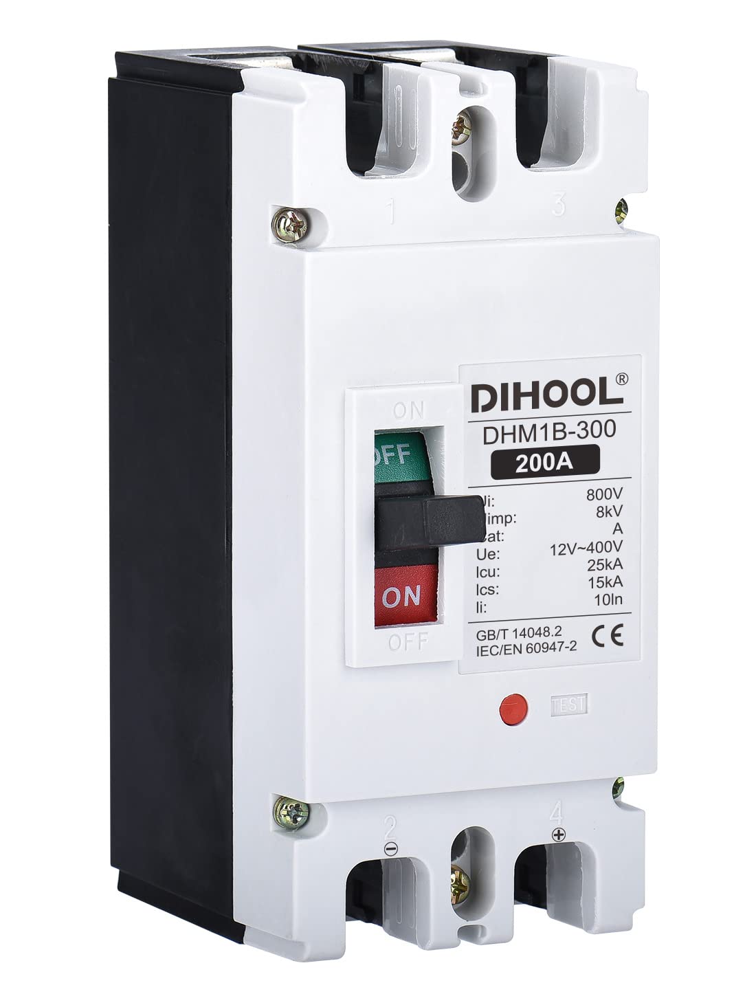 Snapklik.com : 200 Amp DC Breaker, 500V Battery Disconnect Switch For ...