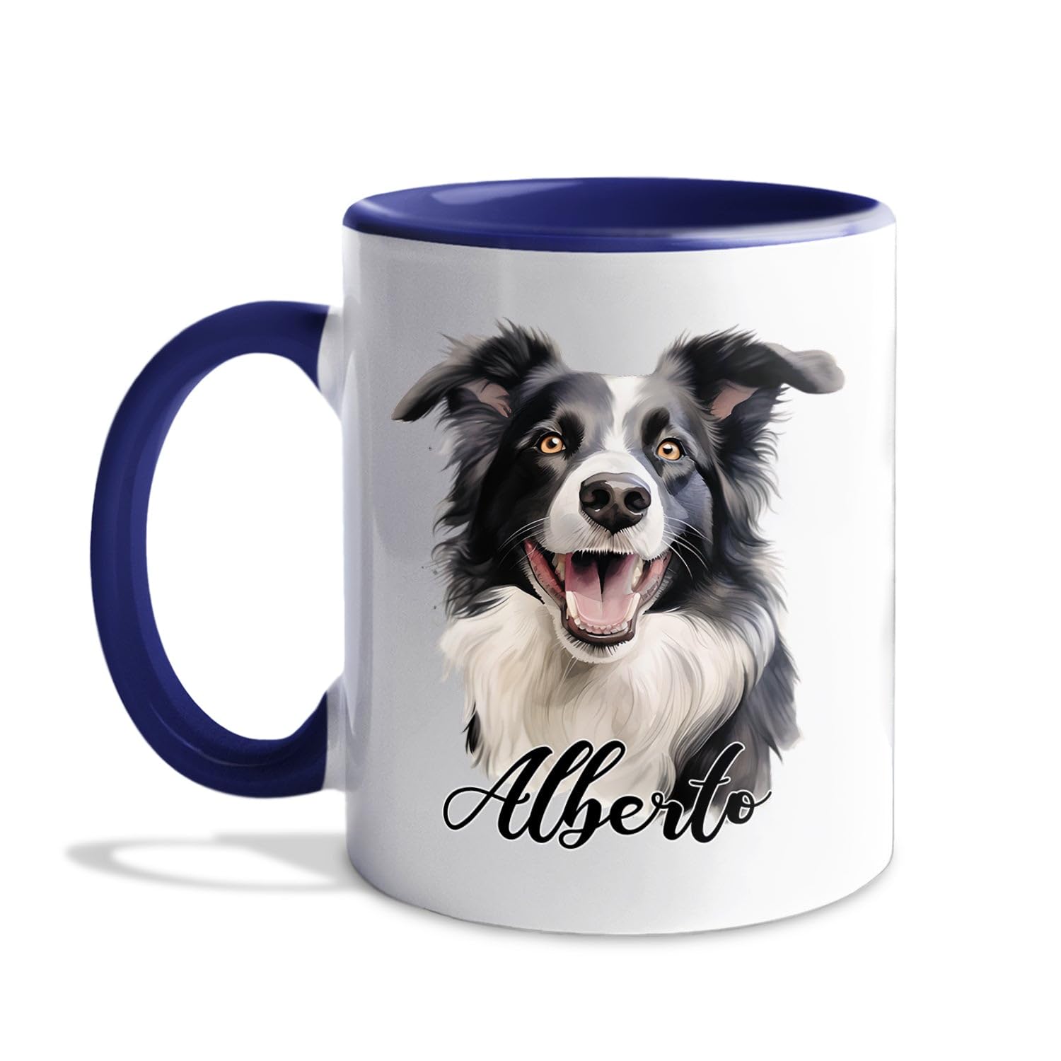 Amazon.com: Custom Border Collie White Ceramic Mug Gift For Men Women ...