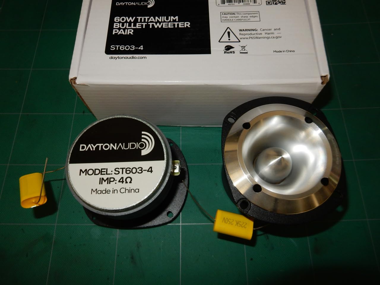 Amazon.co.jp: Dayton Audio ST603-4 60W Titanium Bullet Tweeter with Pair : 車＆バイク