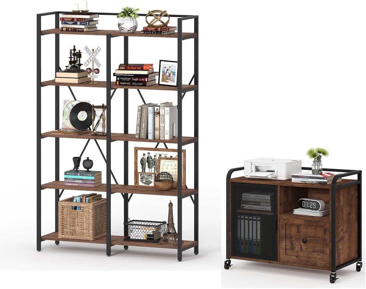 Amazon.com: BON AUGURE Bookshelf and Console Table : Home & Kitchen