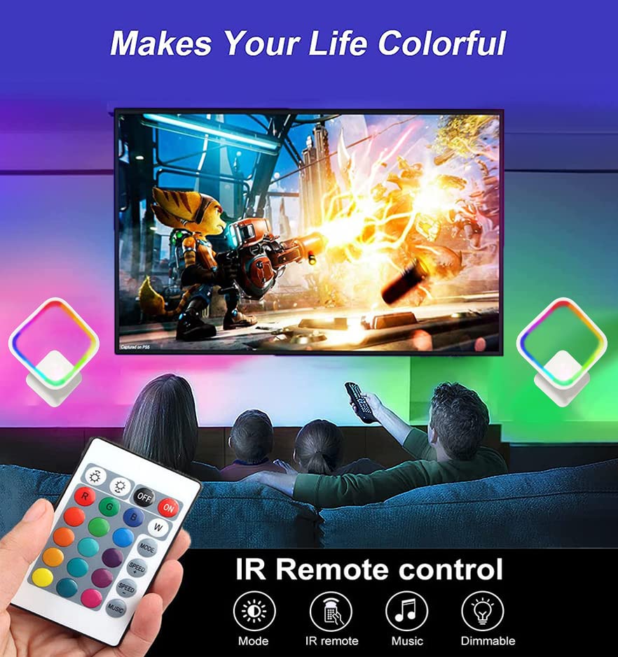 Color Changing Led Wall Lights In Night