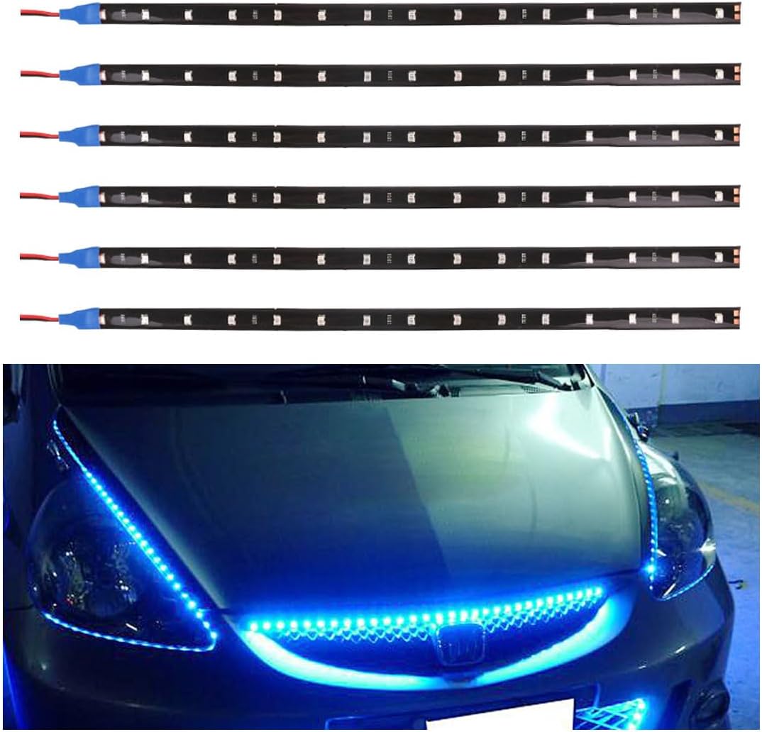 Amazon.com: 6PCS LED Strip Auto Underbody Light, 12V 1Ft Flexible ...
