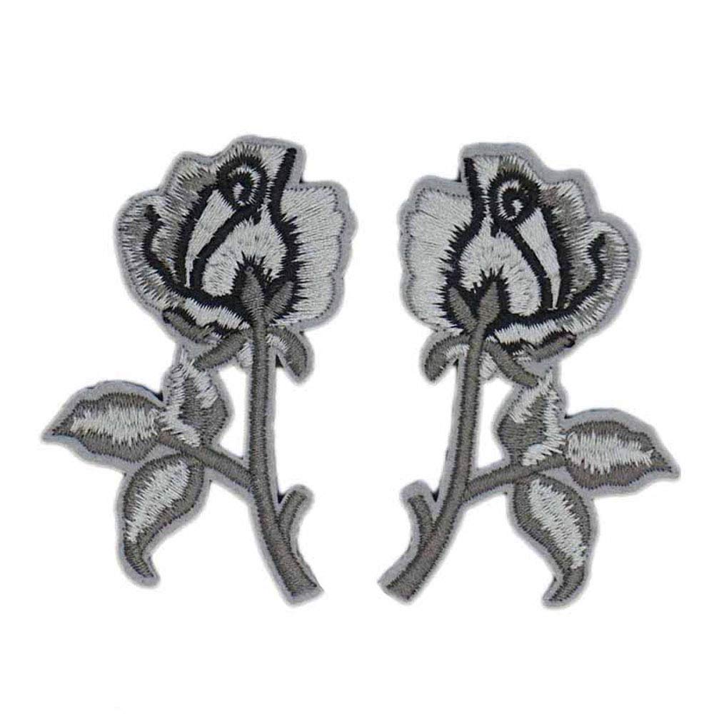 Amazon.com: Cute-Patch Gothic Rose Embroidered Iron On Patches for ...