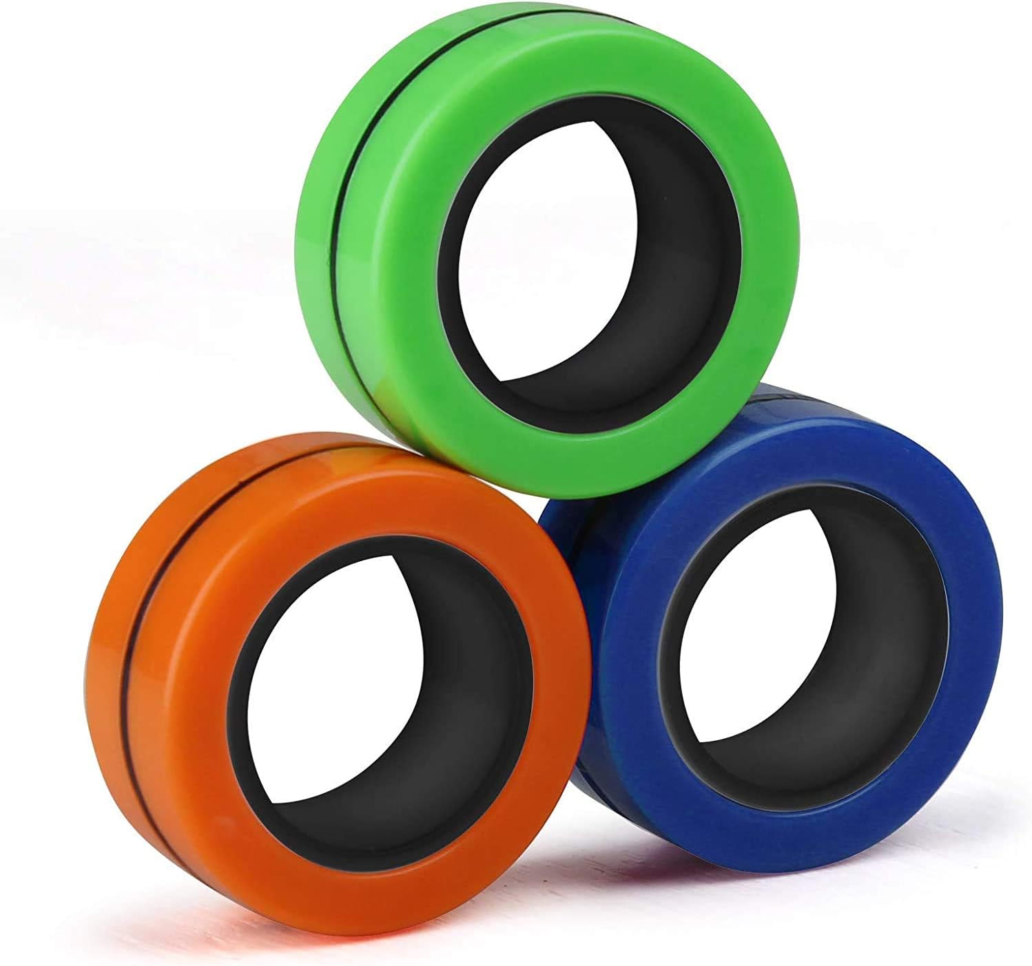Finger Rock Magnetic Rings Fidget Toy Set, Idea ADHD Fidget Toys, Adult ...