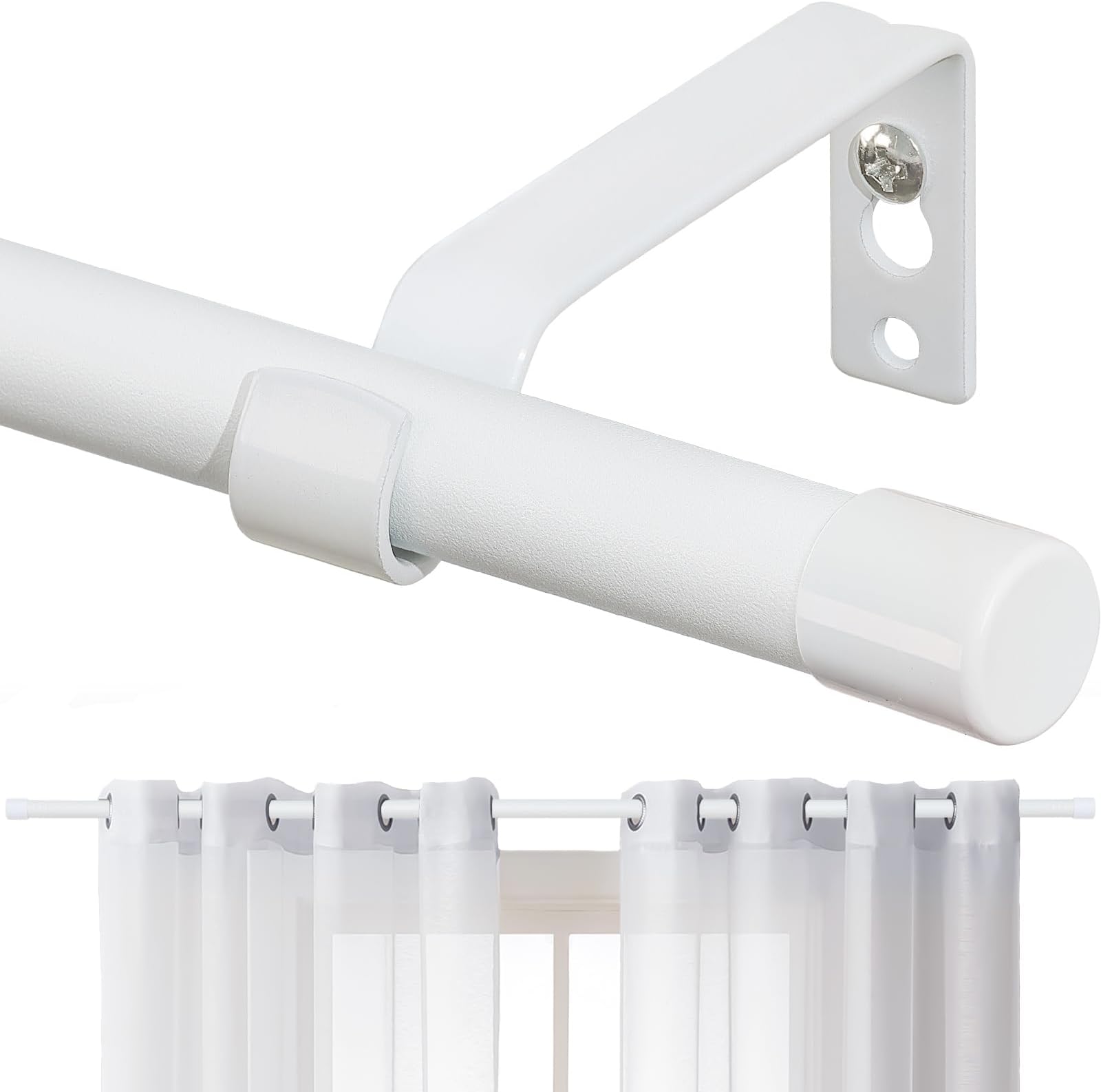 Amazon.com: ACHIM Fantasia Curtain Rod Extender, 24" - White – For Use ...
