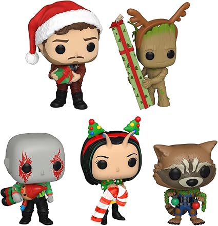 Amazon.com: Funko Pop! Marvel Holiday: Guardians of The Galaxy 5 Pack ...
