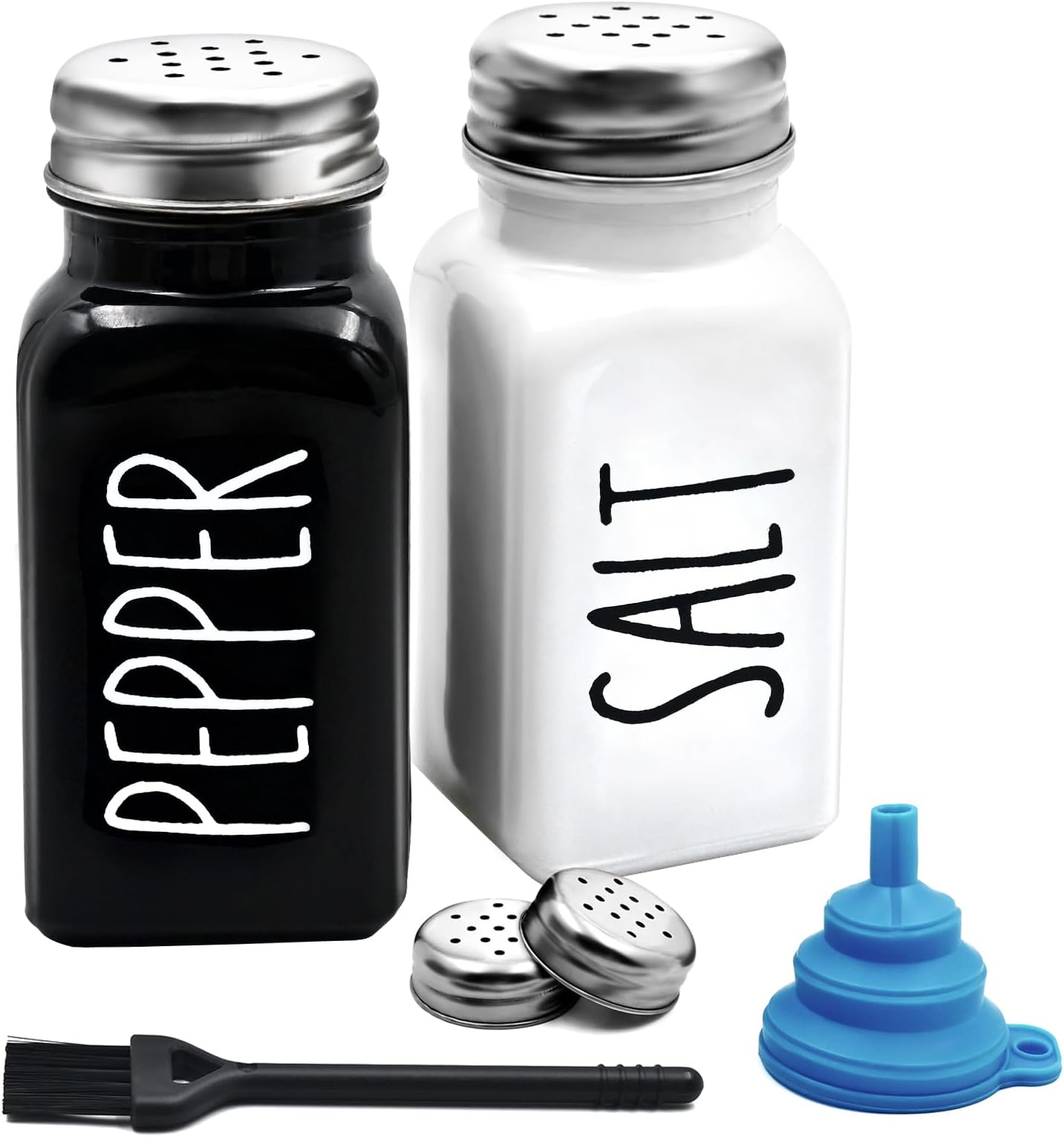 Fox Run 3793 Salt and Pepper Shakers with Handle Set, Nostalgic, 4-Inch ...