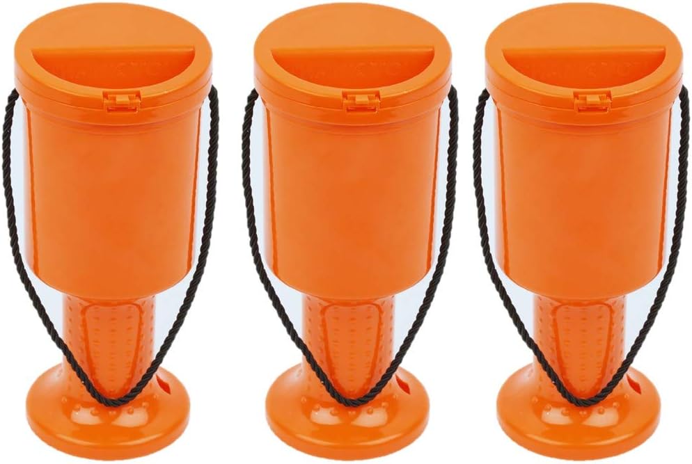 Pack of 3- Rounded Hand Held Plastic Collection Box. Charity Box. Money ...