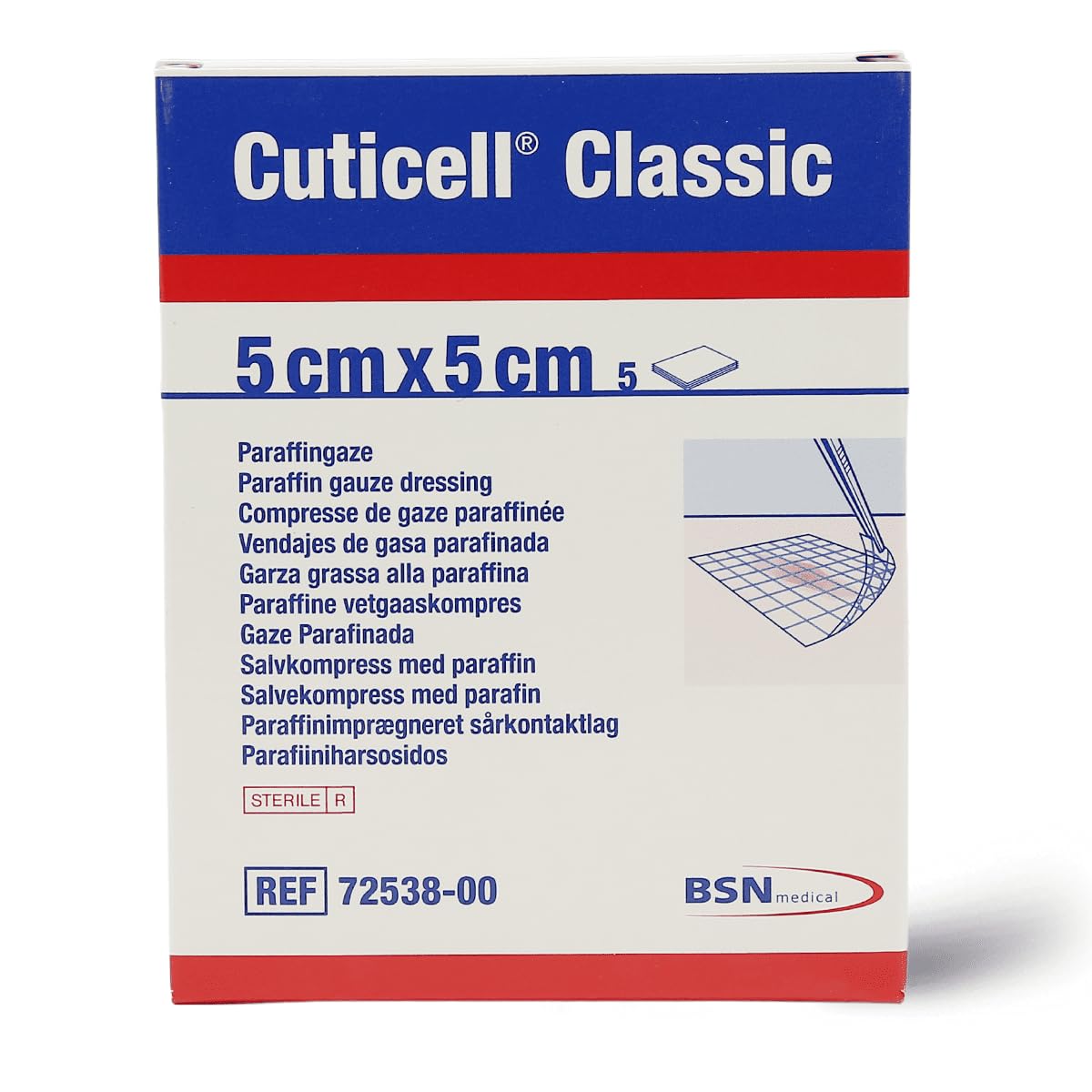 BSN Medical Cuticell Classic Sterile Paraffin Gauze Dressing Set 5 ...