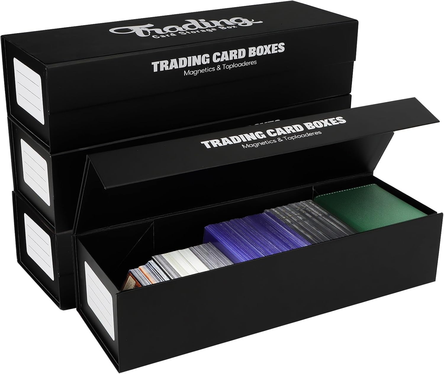 Amazon.com: AOBOPLE Trading Card Storage Box,4 Pack Magnetic Closure ...