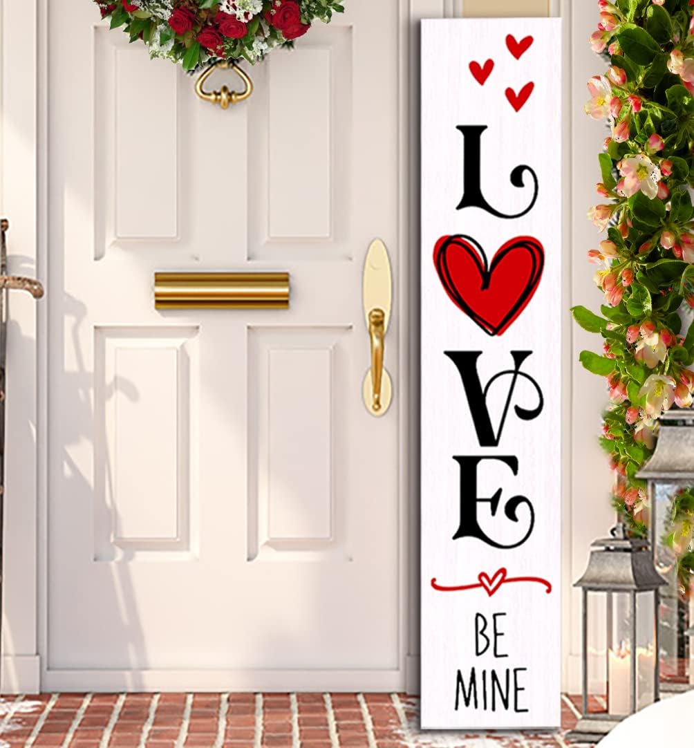 Amazon.com : DXSHCG Valentine's Day Love Heart Porch Sign & Romantic Be ...