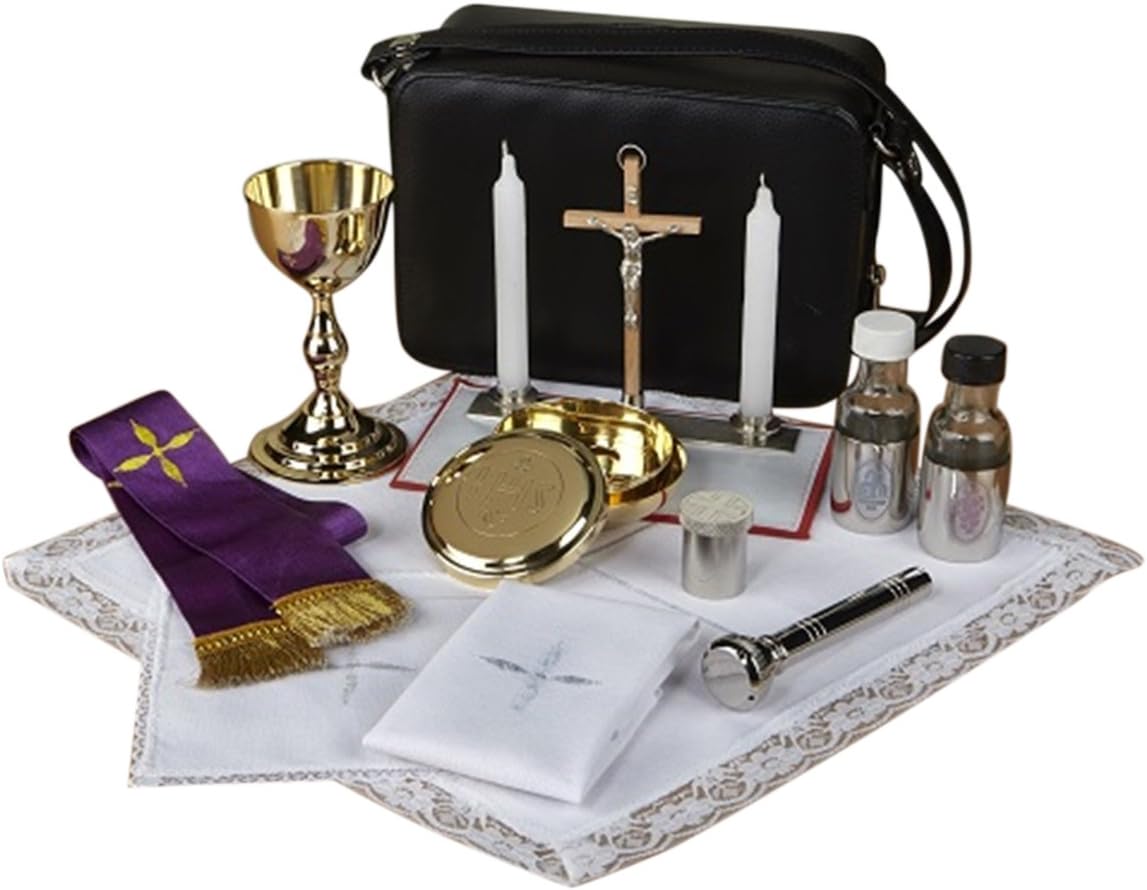 Amazon.com: Deluxe Catholic Travel Mass Kit with Sprinkler in Zippered ...