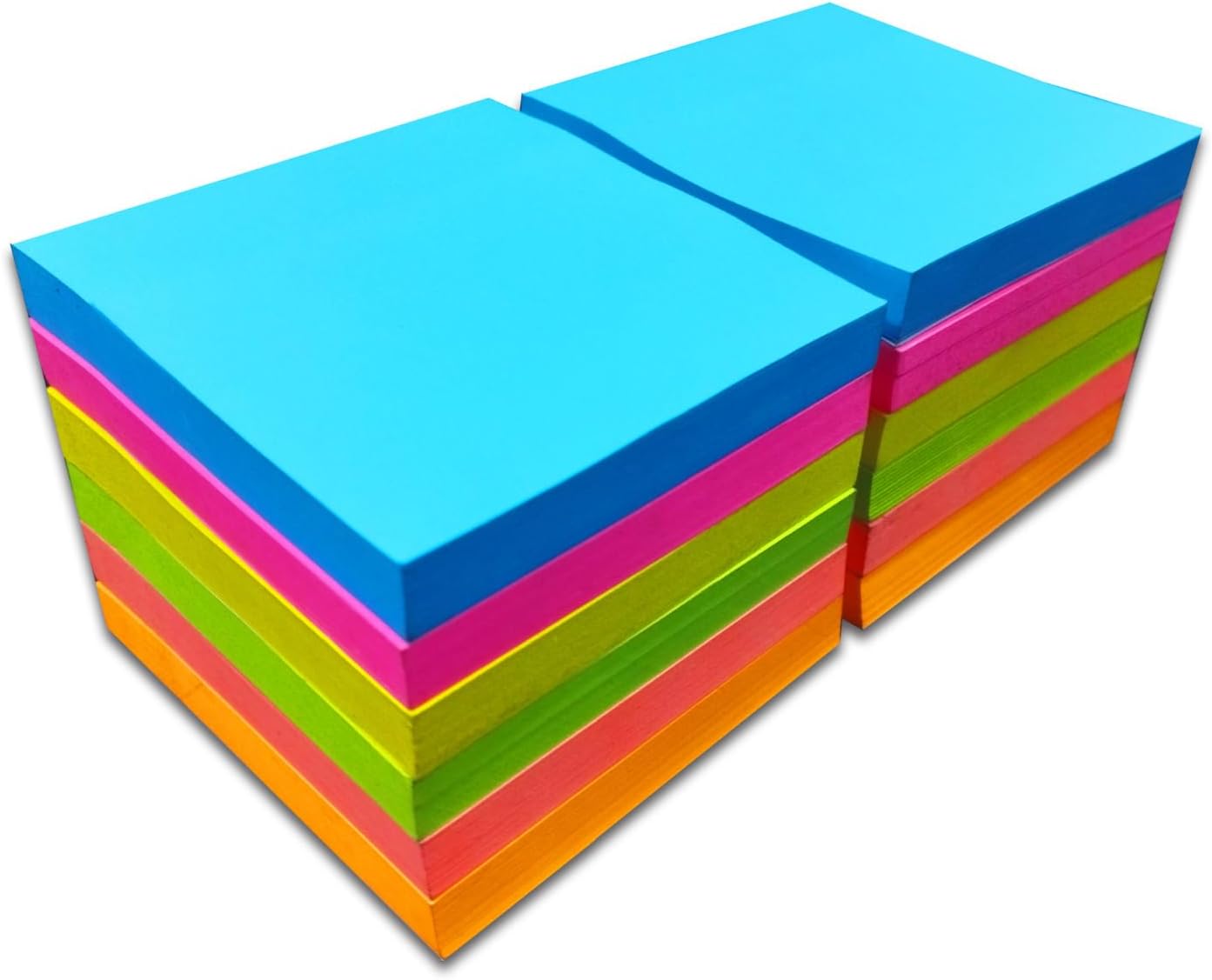 ZCZN 8 Assorted Colour Sticky Notes, 76 x 76 mm,100 Sheets/Pad Self ...
