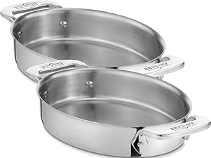 Amazon.com: All-Clad Specialty Stainless Steel Oval Bakeware Set 2 ...