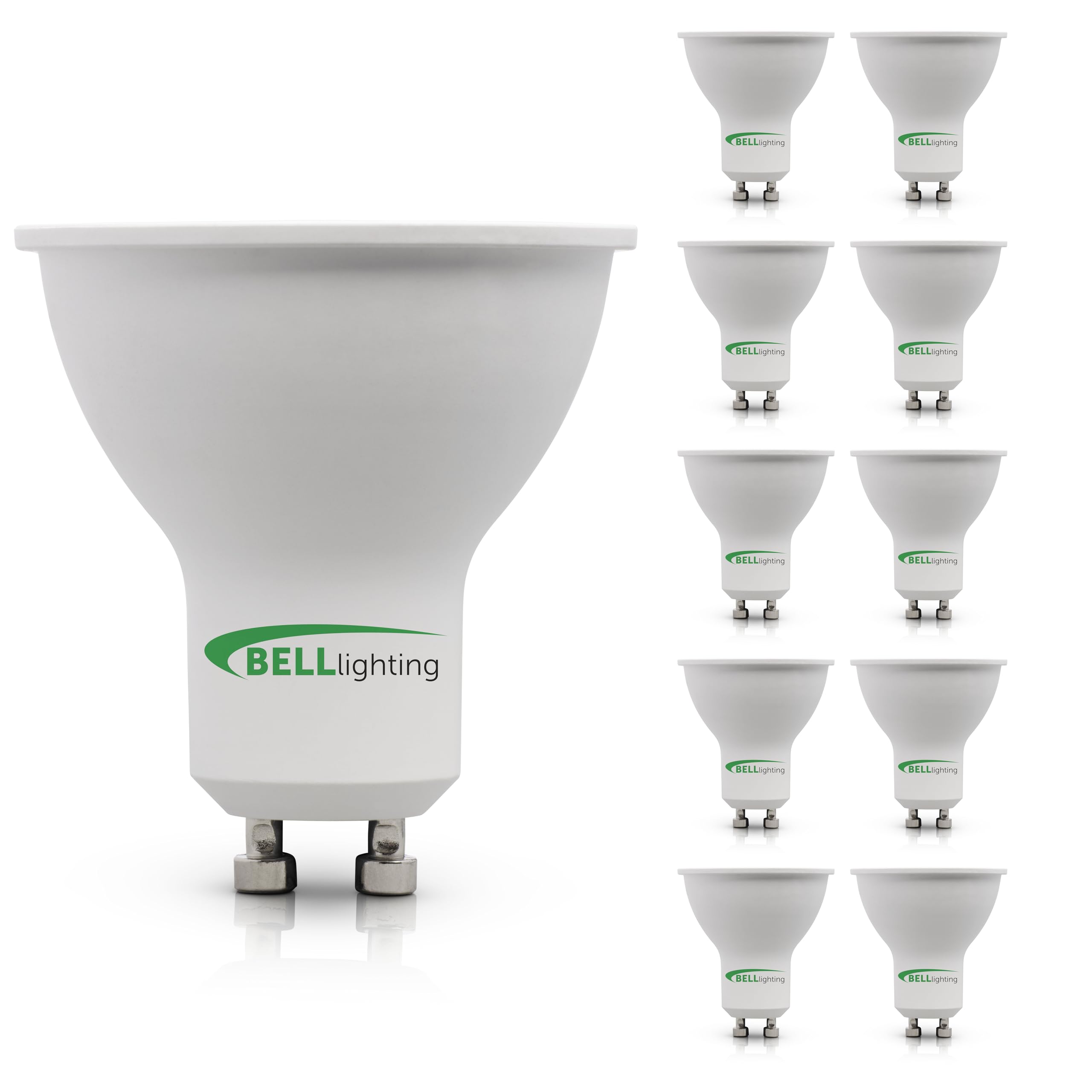 Bell Lighting GU10 LED Bulbs – 350 lm Cool White 4000K – 4.4 Watts Beam ...