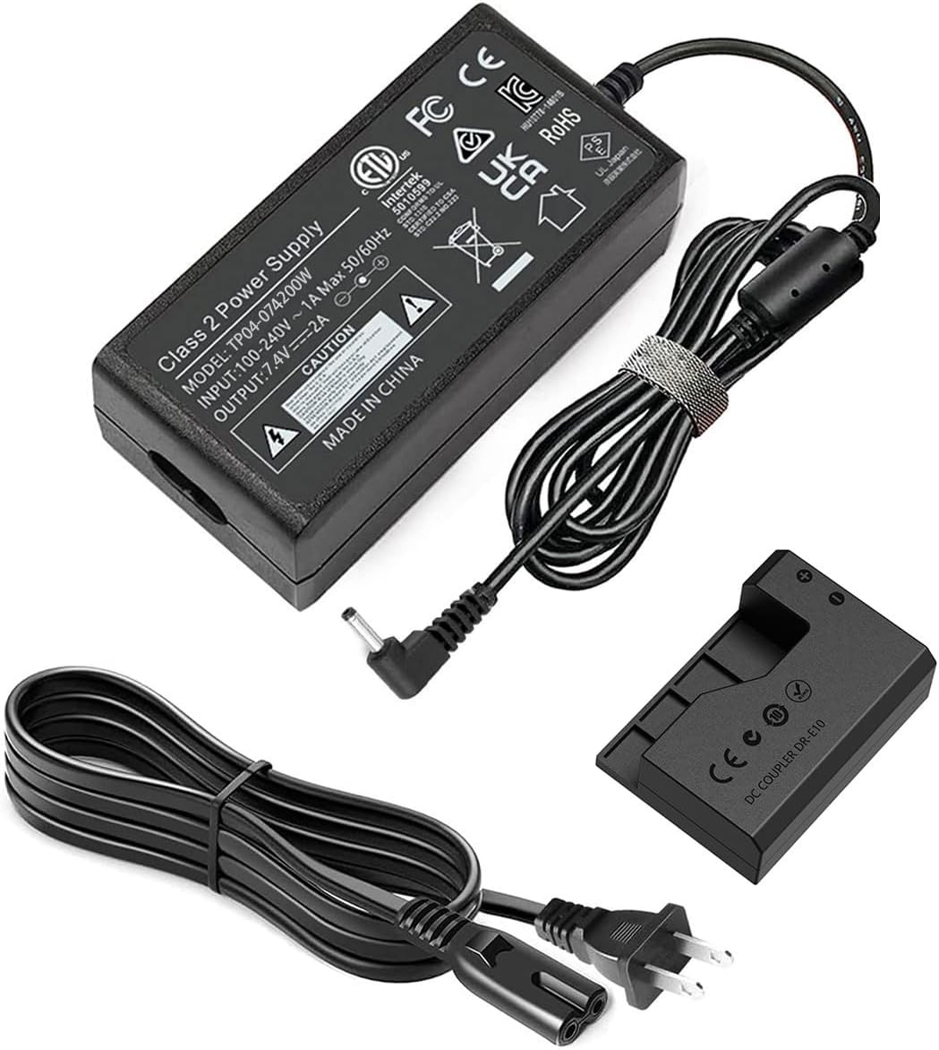 Amazon.com: UORLEN ACK-E10 AC Power Adapter LP-E10 Dummy Battery Kit ...