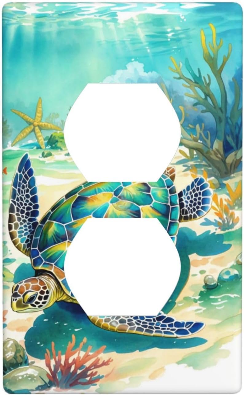 Sea Turtle Starfish Ocean Outlet Cover Wall Plate Electrical Outlets ...