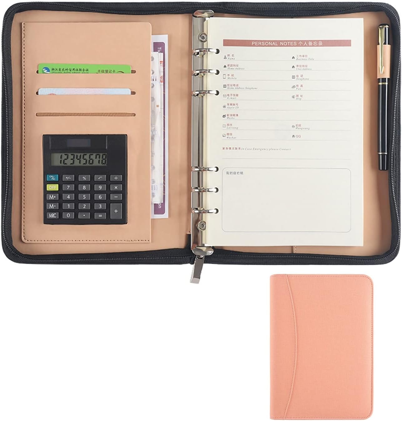 Amazon.com: Padfolio Business Portfolio A5 Notebook Multifunctional ...