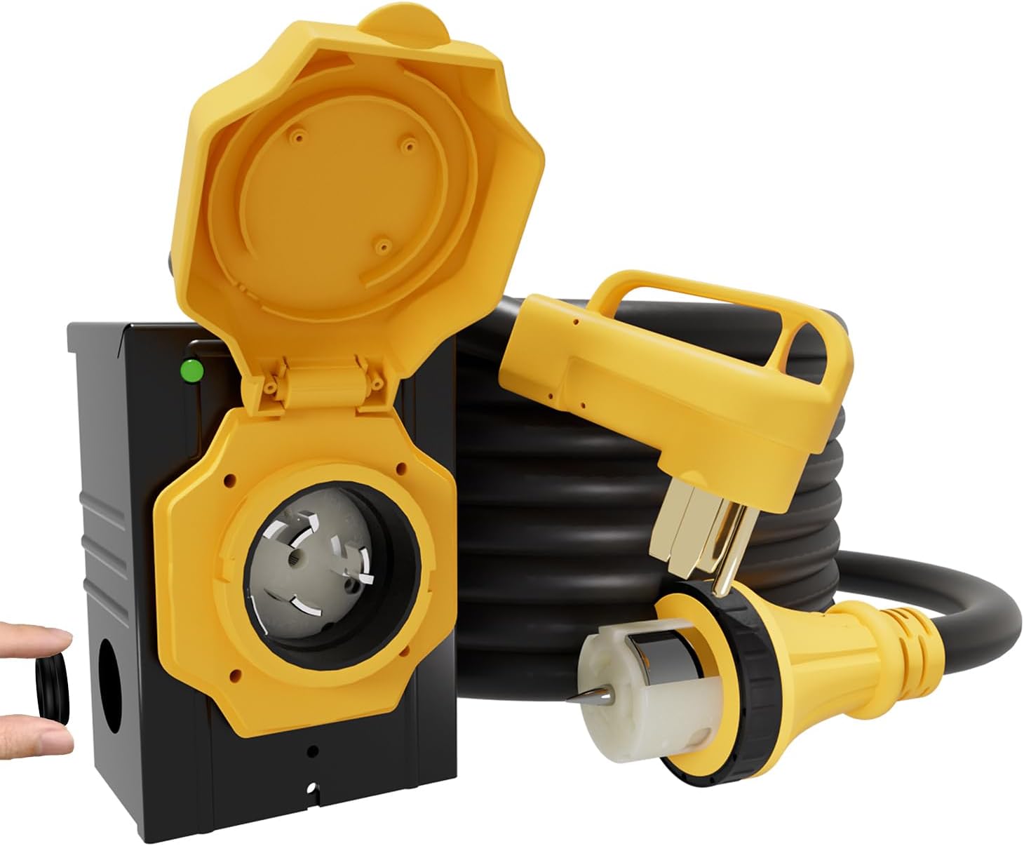 Amazon.com: 50AMP 25FT Generator Cord with Pre-drilled Power Inlet Box ...