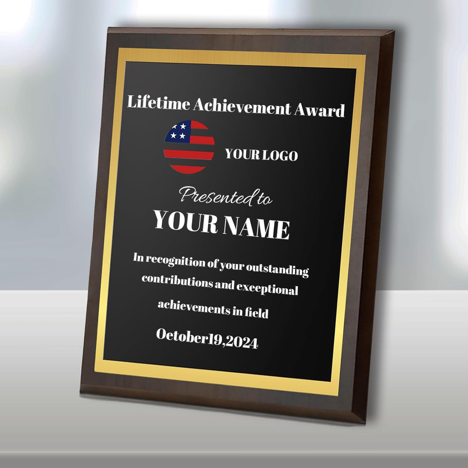 Amazon.com: JCYIF Custom Award Plaque Personalized Engraved Plaques for ...