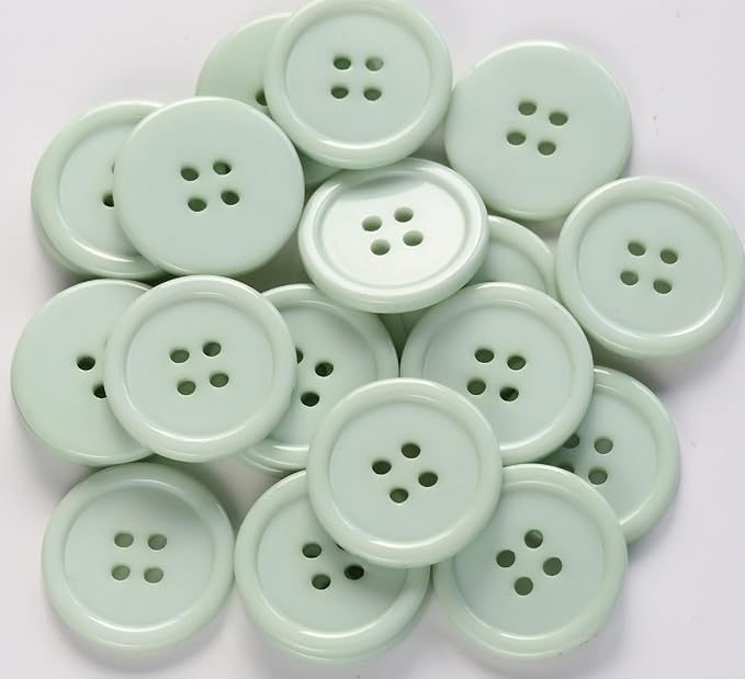Amazon.com: GANSSIA 1 Inch (25mm) Round Flatback Buttons for Garment ...